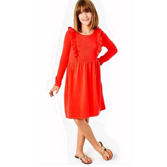 Lilly Pulitzer | Dresses | Lilly Pulitzer Girls Eunice Dress Ruby Red ...